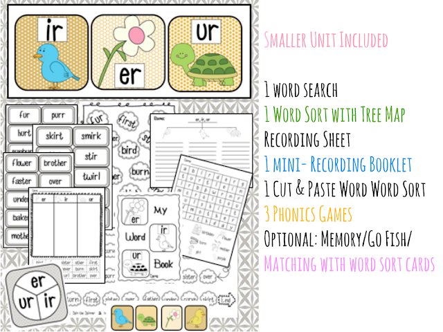 The Way I Teach: er ir ur R Controlled Vowels Activities