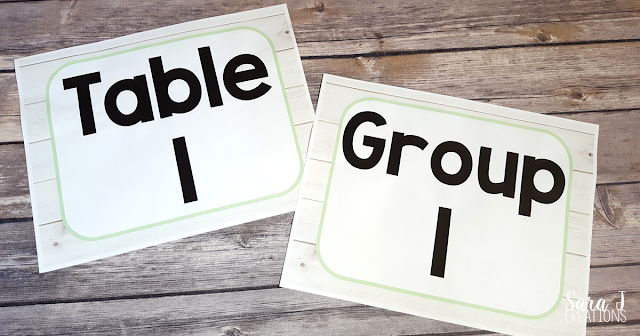 Shiplap Wood and Mint Themed Classroom Decor | Sara J Creations