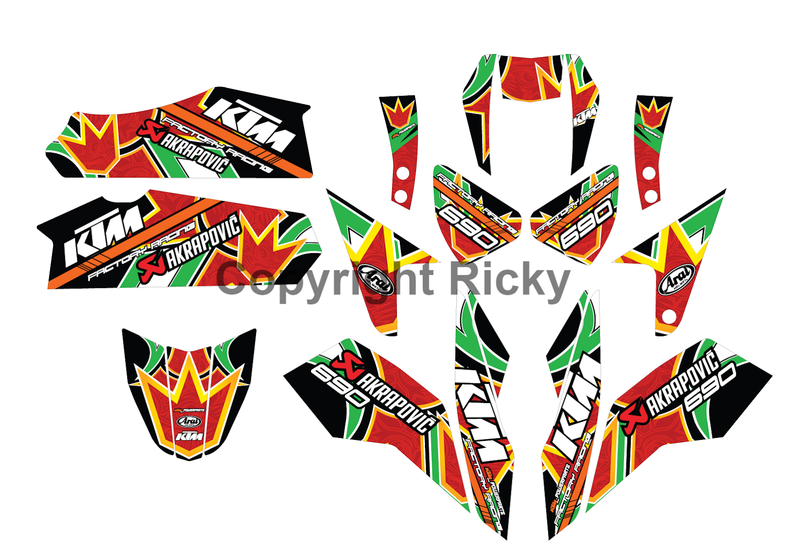 KTM Duke Custom Decals Graphics: New Custom Design Graphics KTM Duke ...