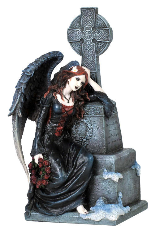Gothic Dimensions: GOTHIC DARK ANGEL GRAVEYARD STATUE Fantasy