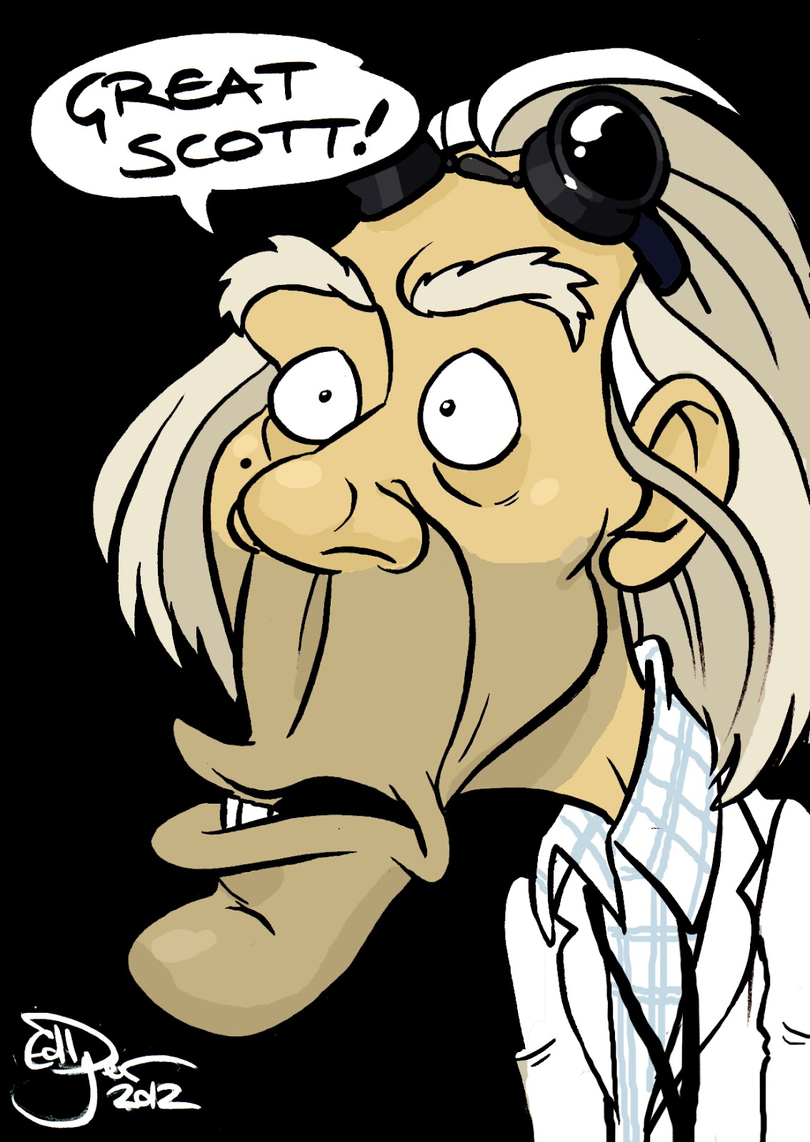 The Art of Ed Dyer.: Doc Brown- Back to the Future