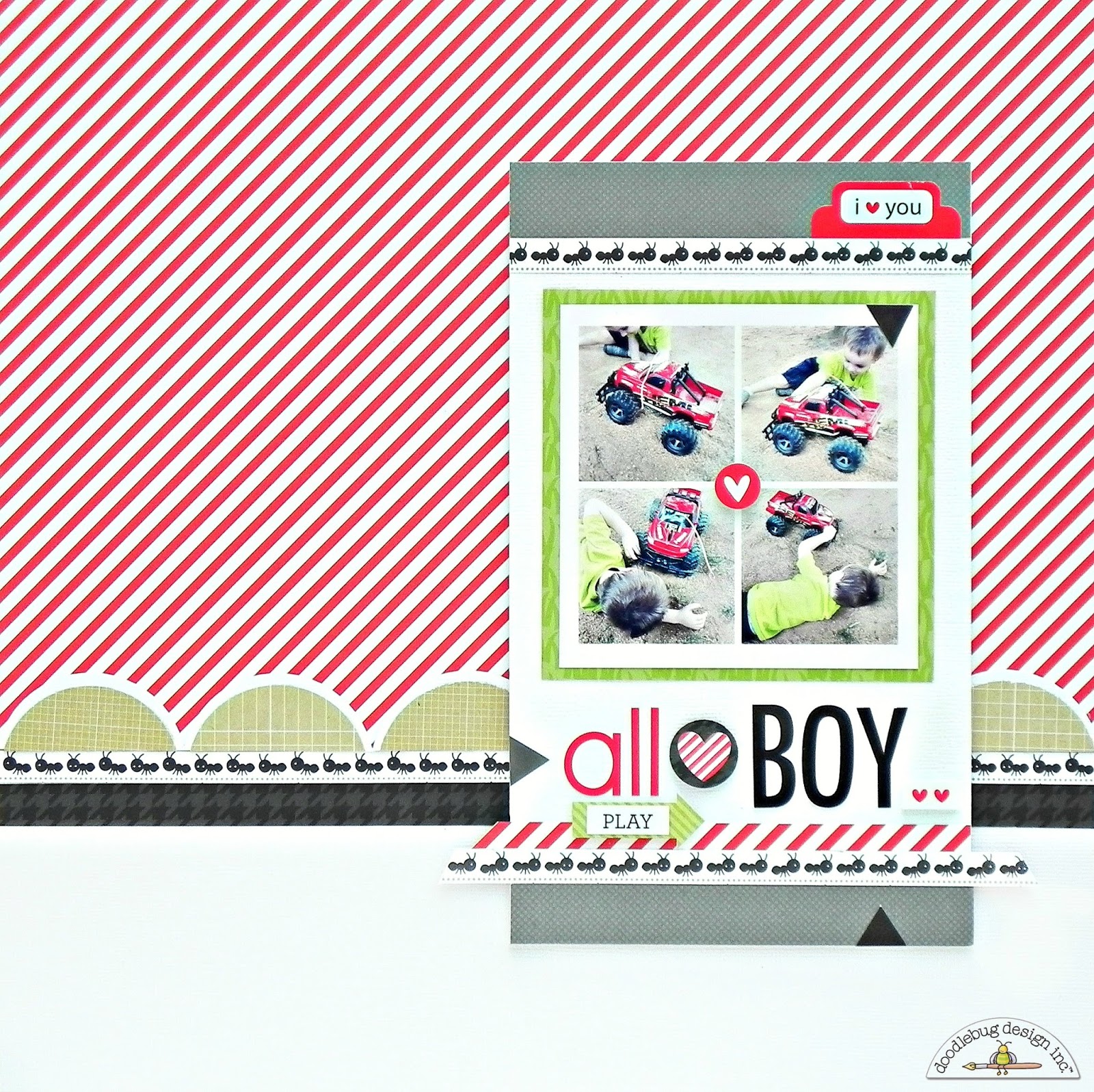 Doodlebug Design Inc Blog: July PageMaps: All Boy Layout by Stephanie Buice