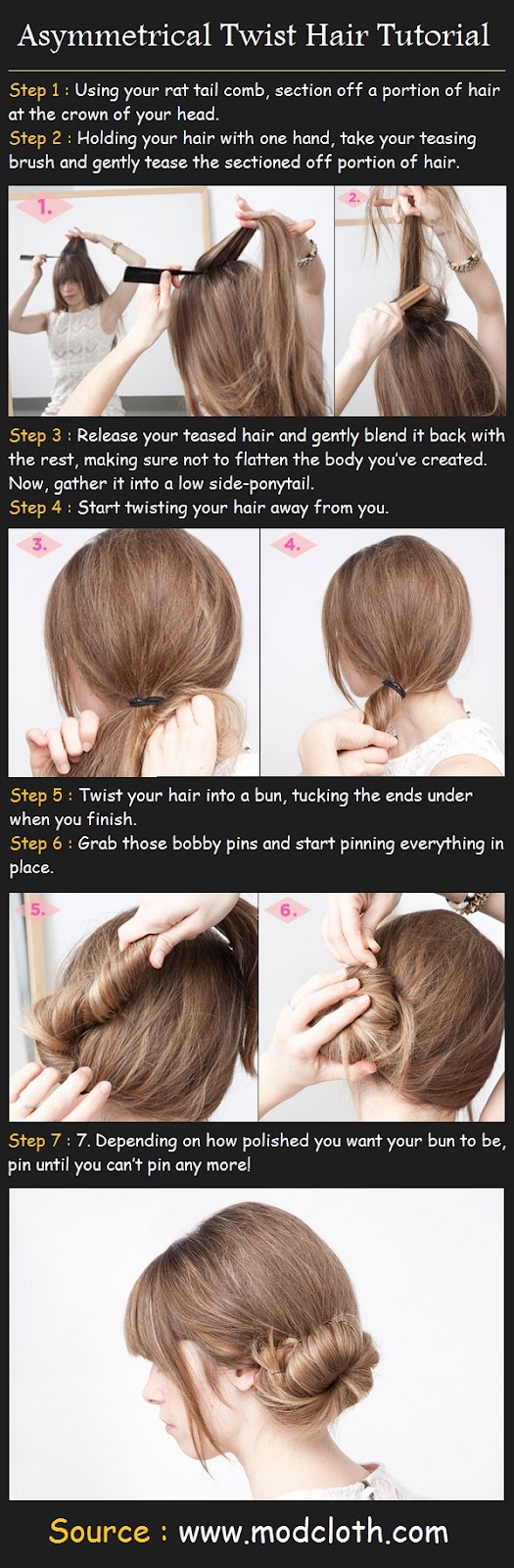 Asymmetrical Twist Hair Tutorial | Elegance kids