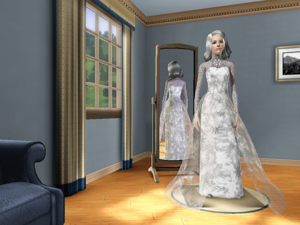 everything for your sims: Dress Snow Queen TS3
