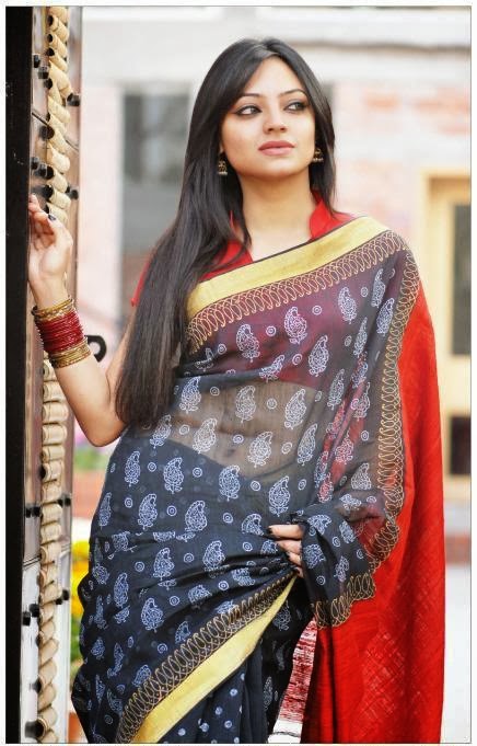 sexy transparent saree in bd model | Designers Saree Angel