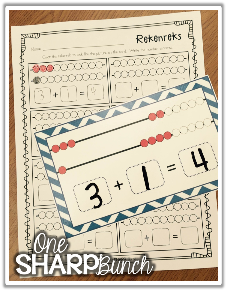 Rekenrek Freebie & Number Talks - One Sharp Bunch