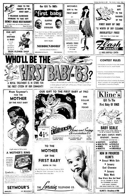 Brady's Bunch of Lorain County Nostalgia: Lorain’s First Baby of 1963