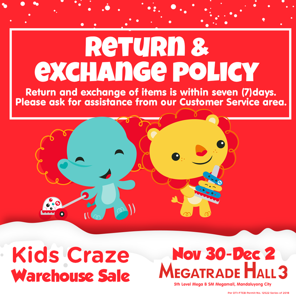 Manila Shopper: Kids Craze Warehouse SALE at SM Megatrade: Nov-Dec 2018