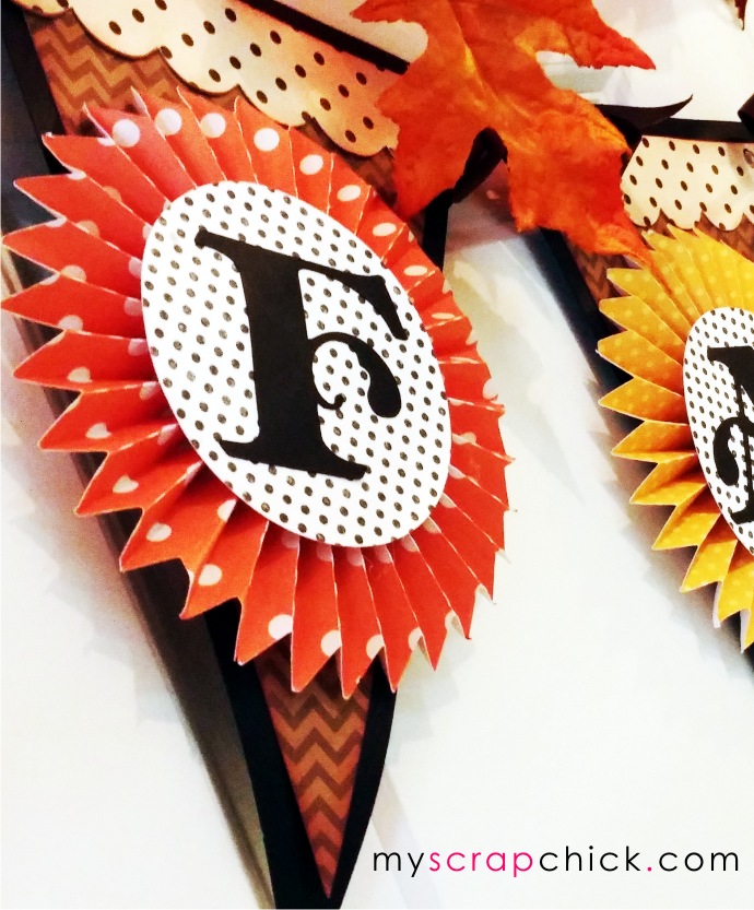 Easy DIY Fall Pennant loaded with charm - myscrapchick