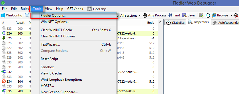 How to use Fiddler When Burp Not working