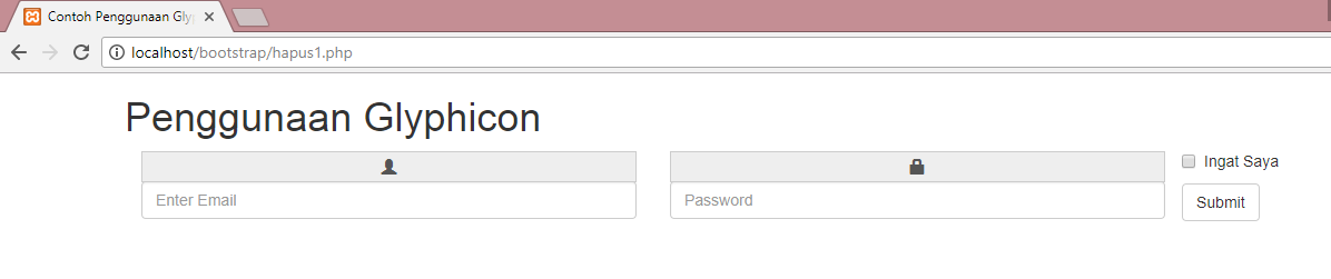 PENERAPAN GLYPHICON PADA BOOTSTRAP - Budayakan Berbagi