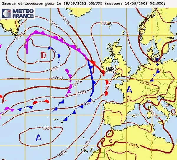 Meteorología. 1º ESO: Mapas de isobaras y frentes