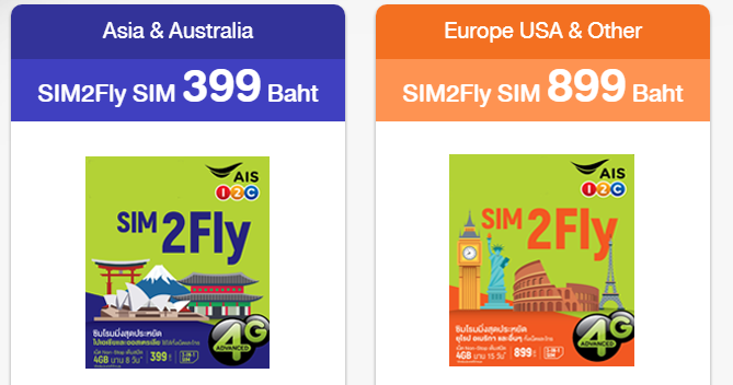 AIS sim2fly多國上網預付卡 - 開通及使用說明