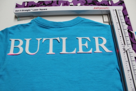 KellyCraft Blog: Straight Lettering for a Tee Shirt