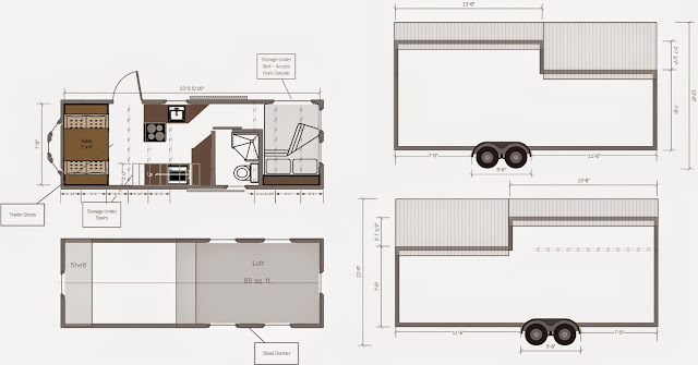 Wee House on Wheels: Floor Plans