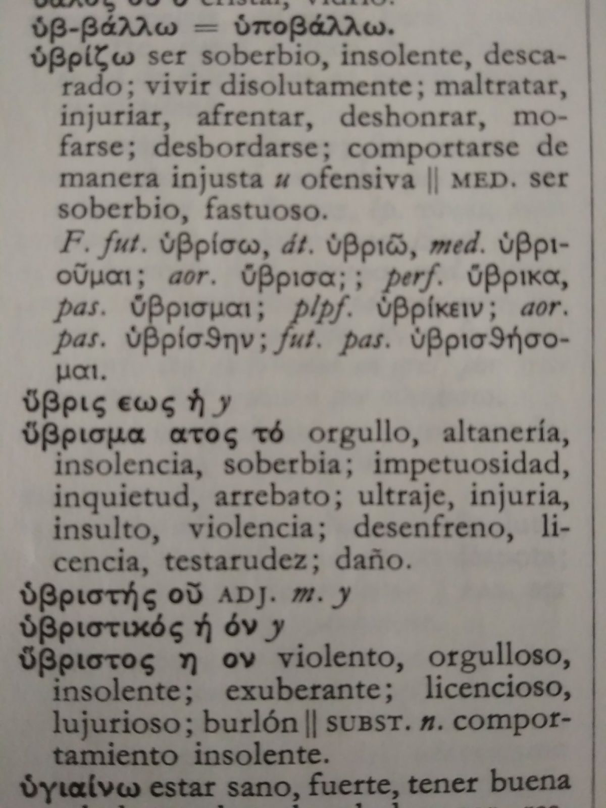 Etimología Fábulas Griego > Español