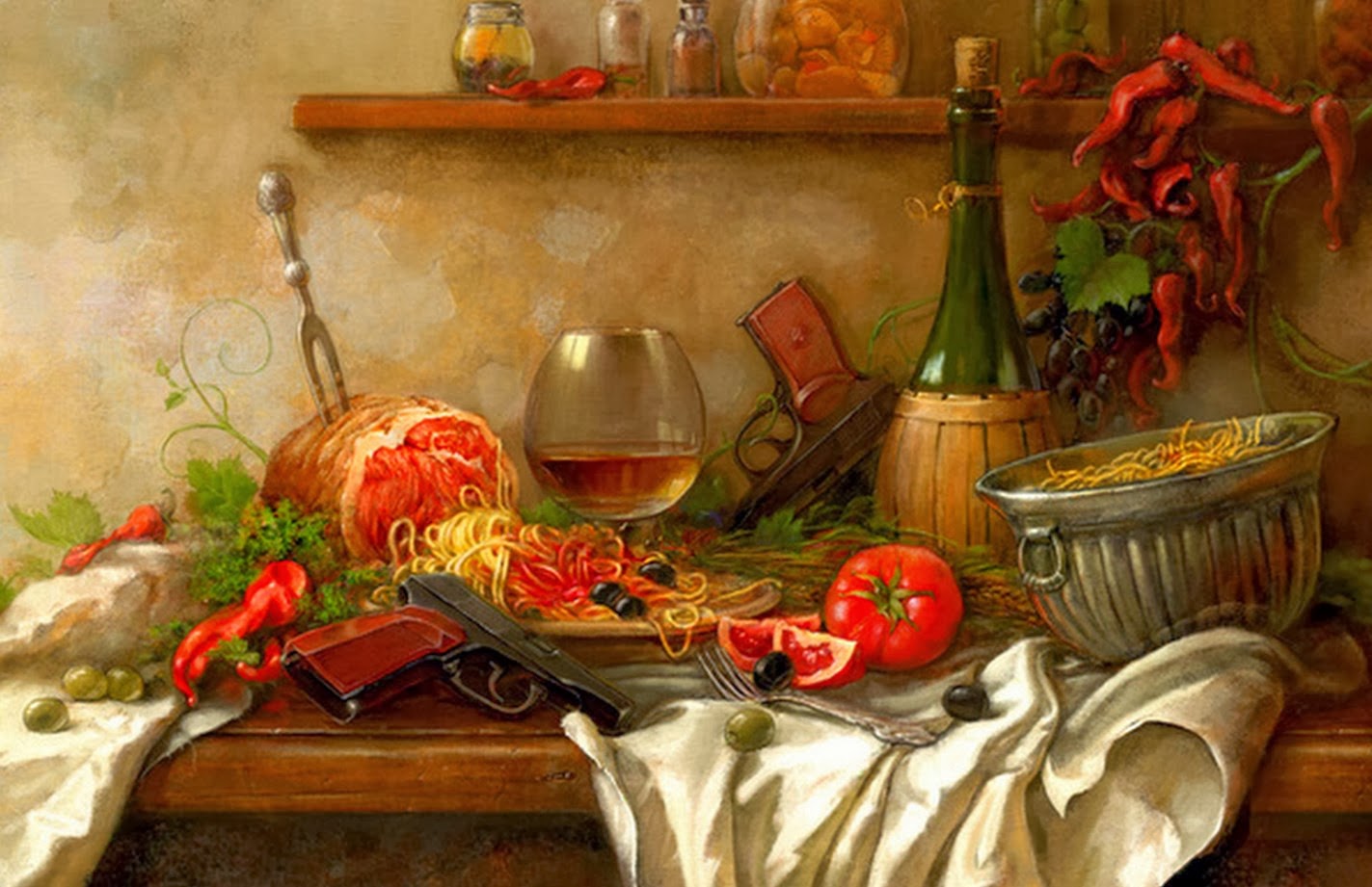 El arte es su máxima expresión : Bodegones Modernos Pintados al Óleo ...