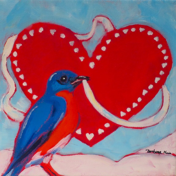 Barbara Muir Paints: The Bluebird of Love and its love story