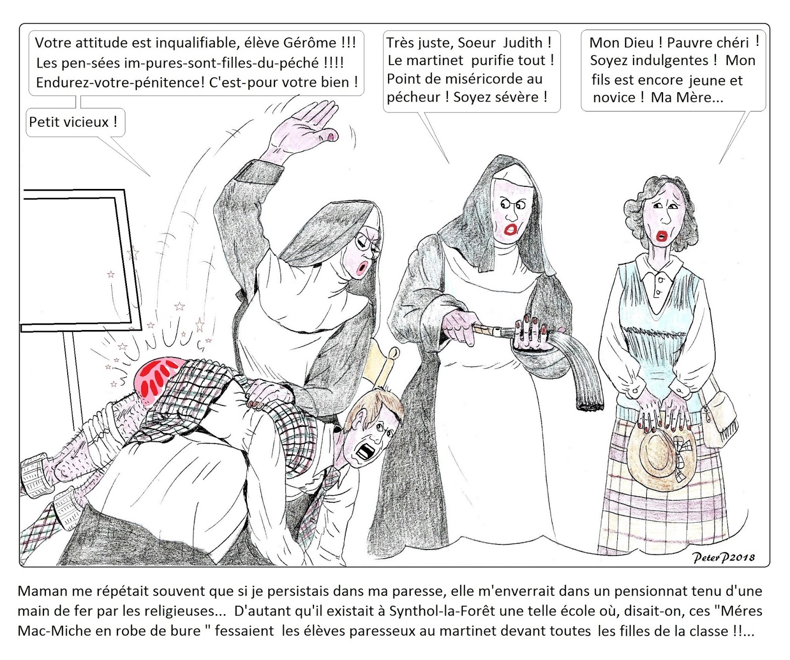 Mémoire d'un garnement de jadis - 19ème tableau - Une bonne fessée