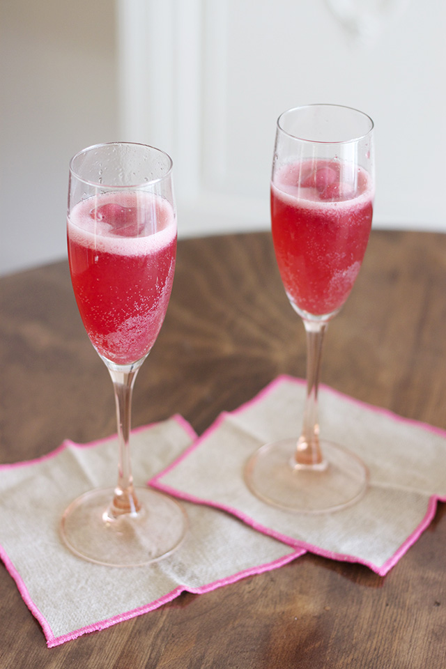 Raspberry Sorbet Cocktail Recipe - Michaela Noelle Designs
