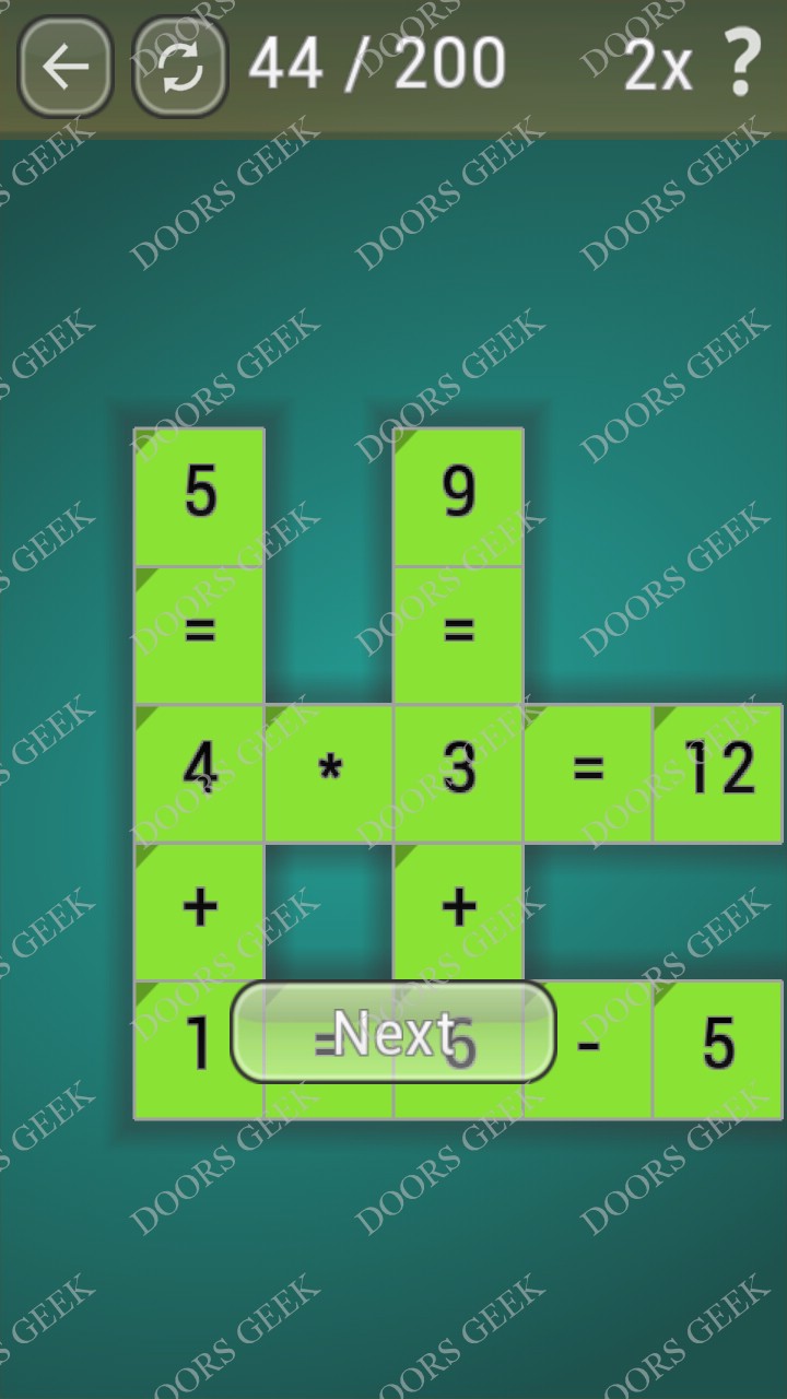 Math Games [Beginner] Level 44 ~ Doors Geek