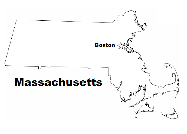 Blog de Biologia: Massachusetts Map coloring page