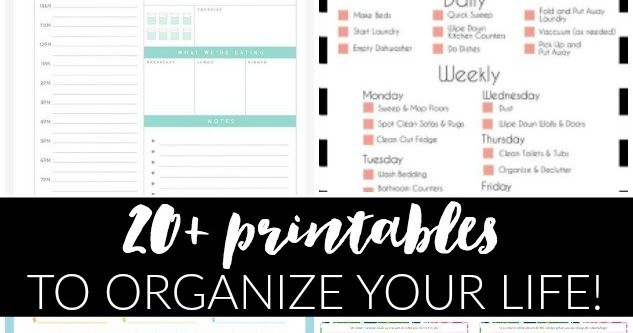 20+ Printables to Help Organize Your Life | Little House of Four ...