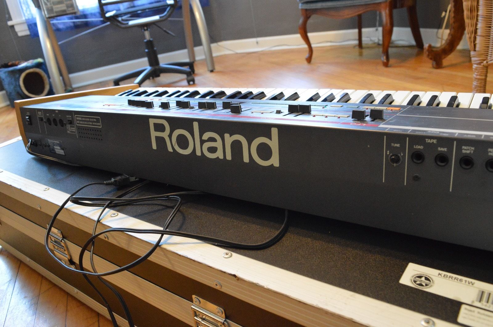 MATRIXSYNTH: Roland Juno-106 with Wood Side Panels & Flight Case