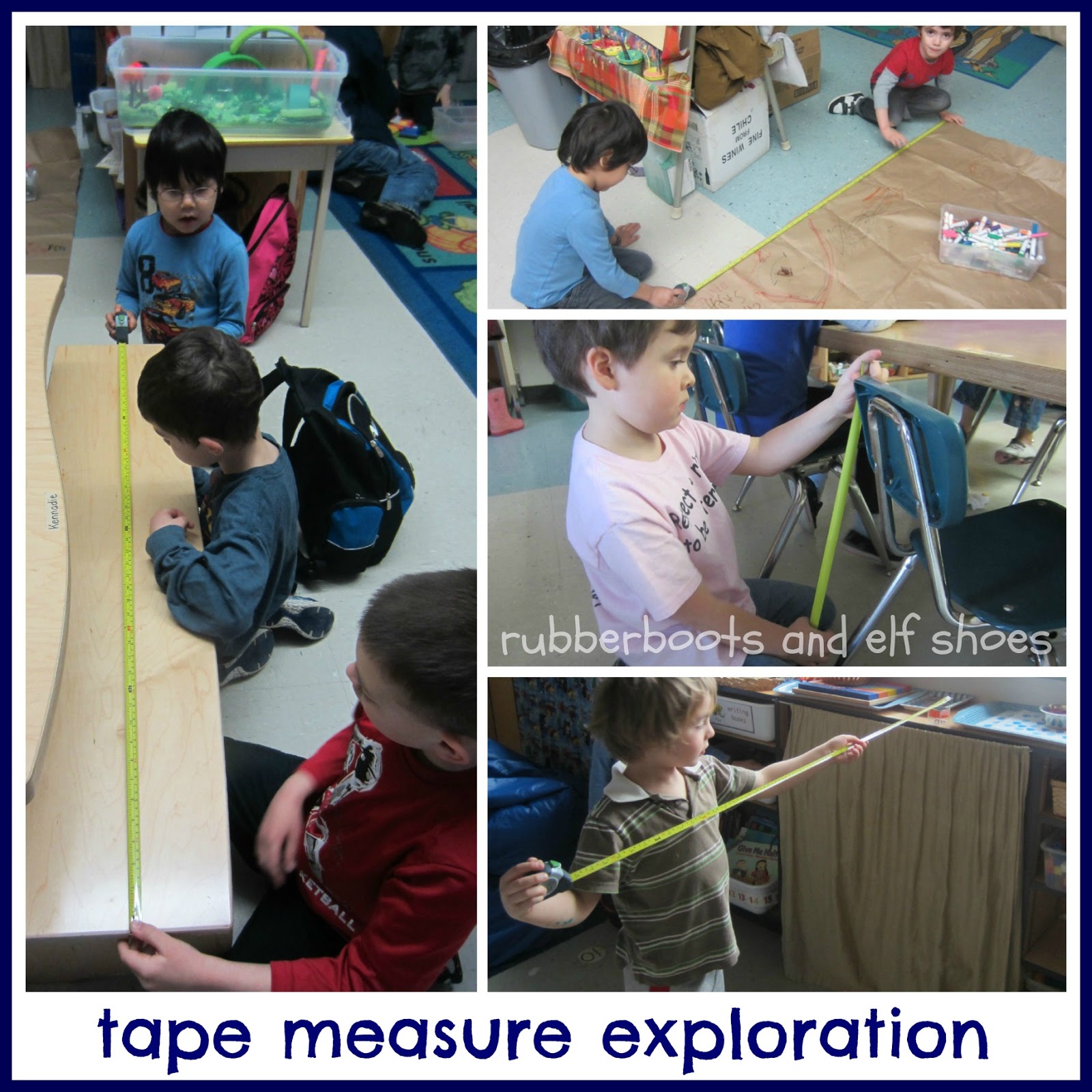 tape measures - rubber boots and elf shoes