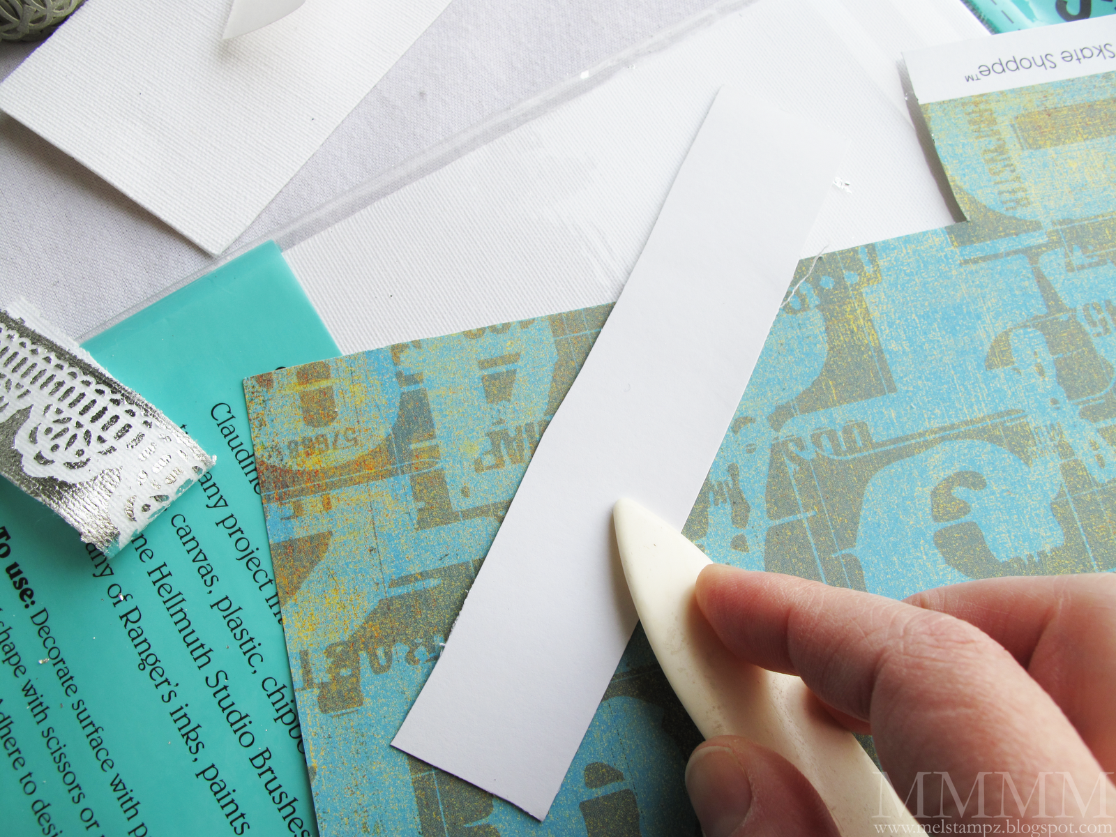 Mel Stampz: new technique? Silver Leaf & Sticky Back Canvas (step by step)