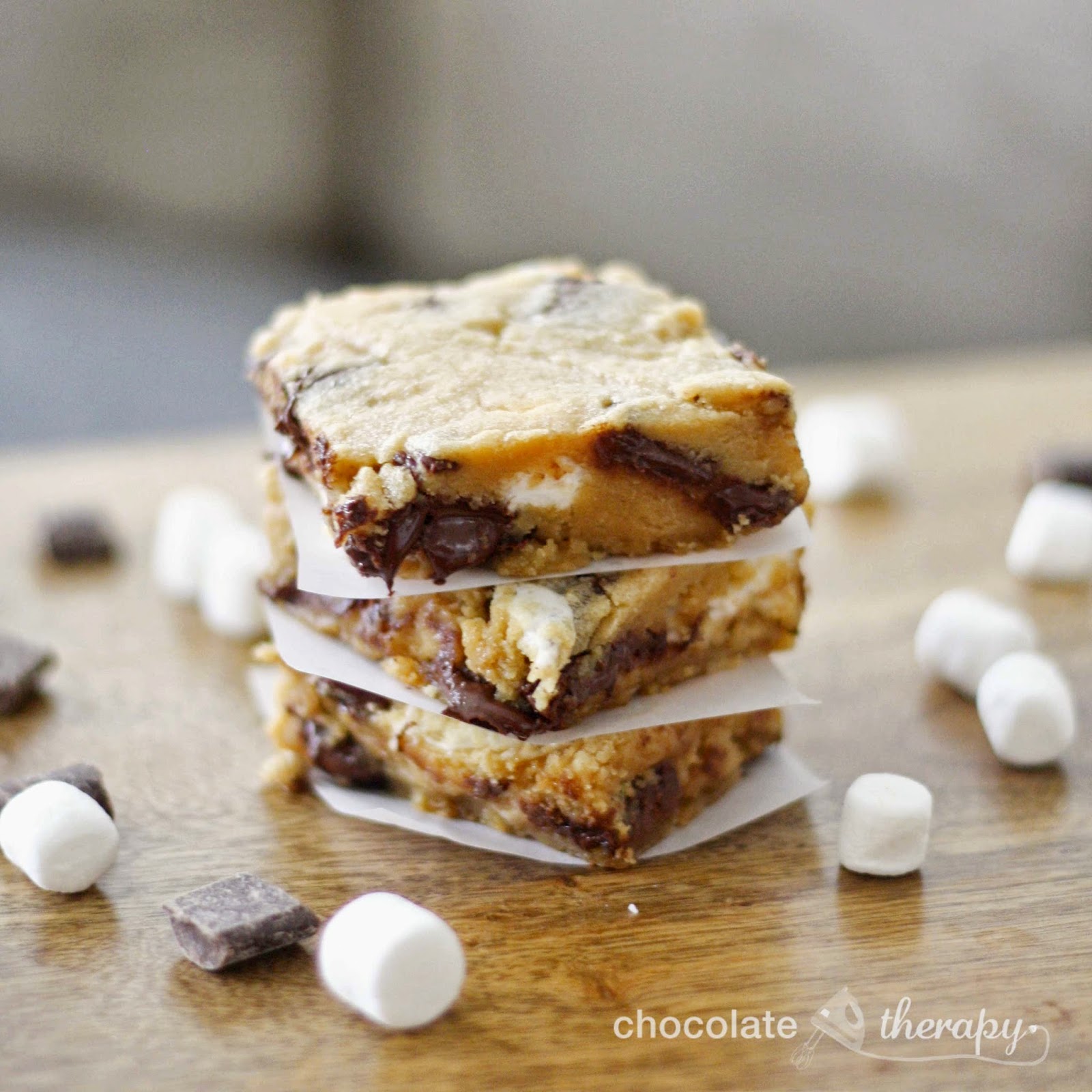 Chocolate Therapy: Chocolate Chip Fluffernutter Bars
