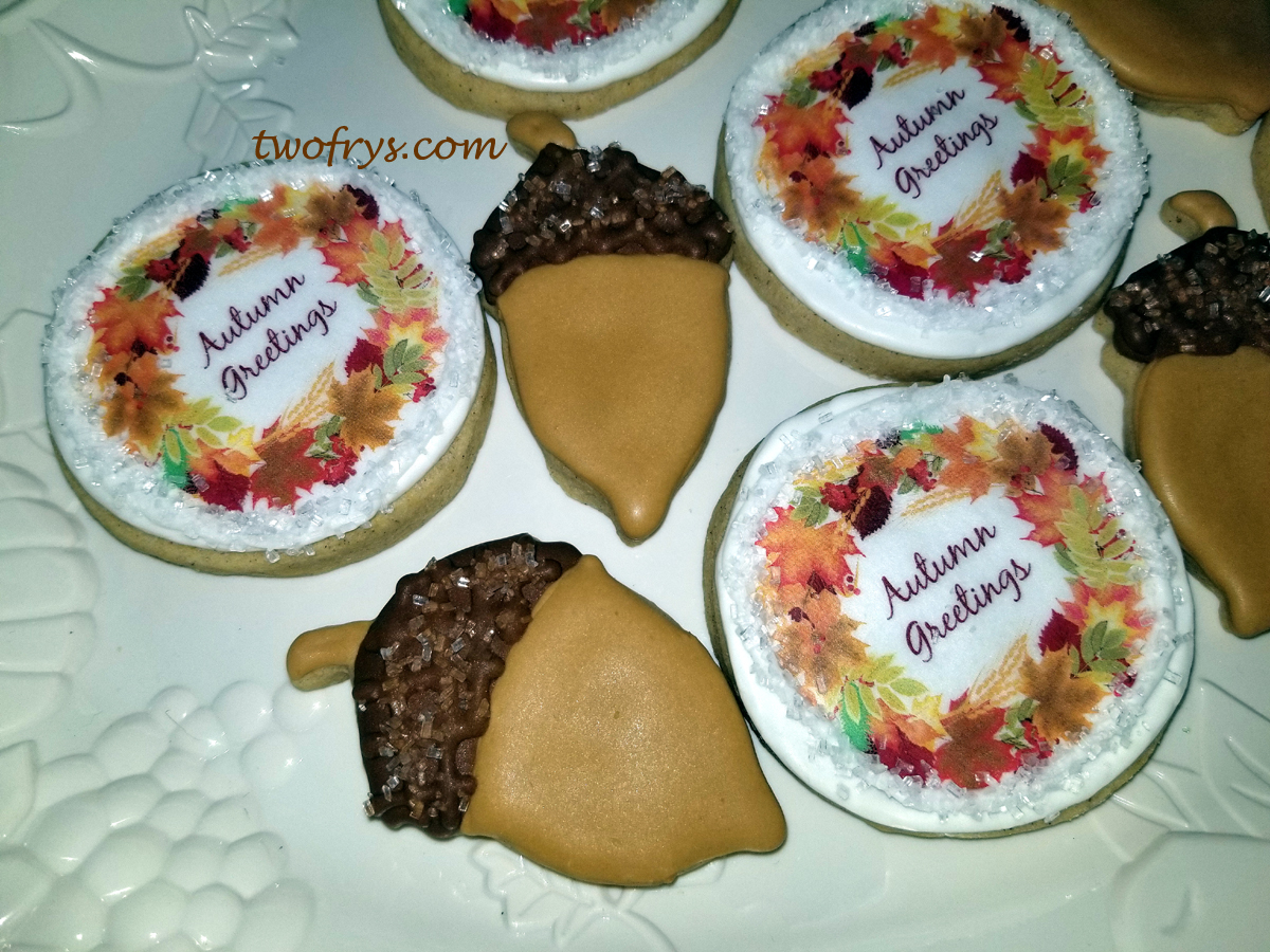 Two Frys: Autumn Greetings and Acorn Cookies
