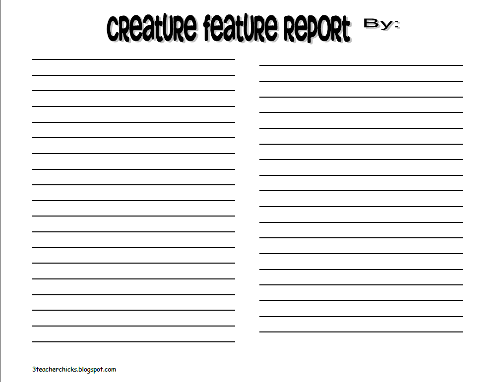 3 Teacher Chicks: Creature Feature Animal Project