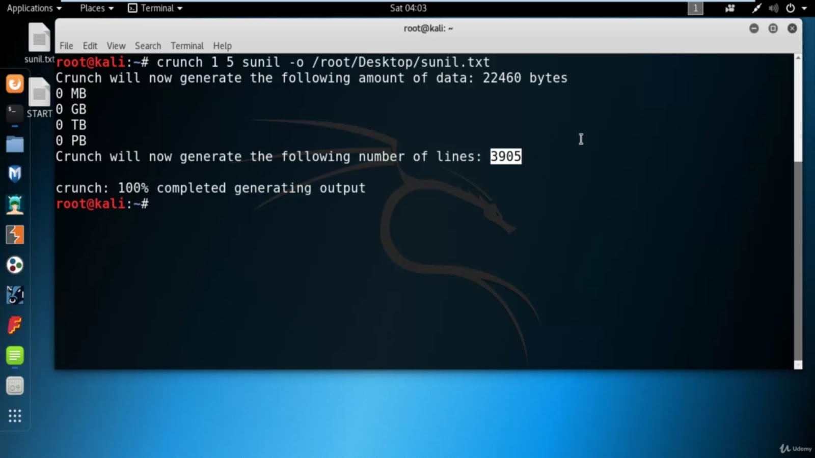 Making Own Dictionary Using Crunch Commands For Dictionary Attack (Kali ...