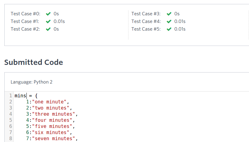Time In Words Hackerrank Solution