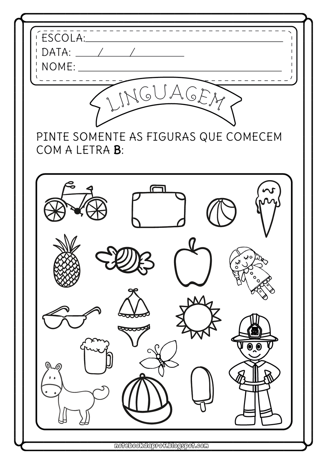 Atividades Com A Letra B Para Alfabetização - Cultura Notícias