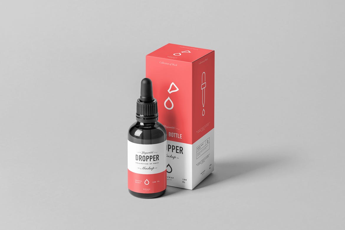 200+ Best Dropper Bottle Mockup Templates | Free & Premium