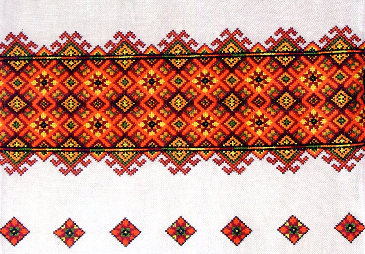 FolkCostume&Embroidery: Hutsul Cross Stitch Embroidery, Ukraine