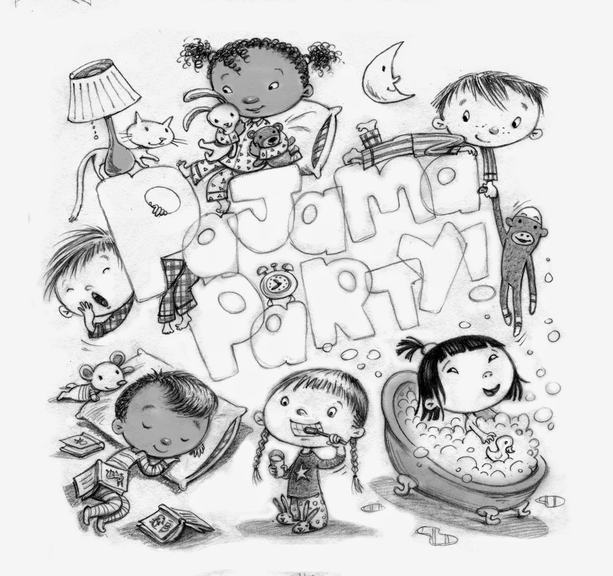 Debbie Palen Illustration Pajama Party debbie-palen-illustration-pajama-party