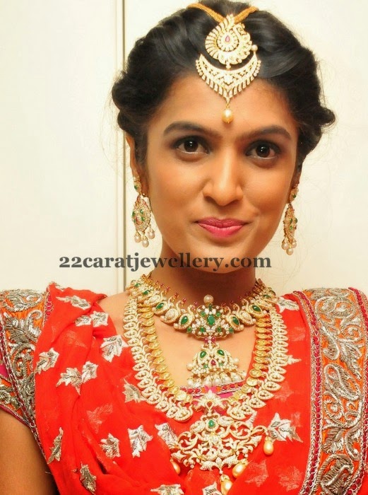 Ritu in Diamond Mango Haram - Jewellery Designs