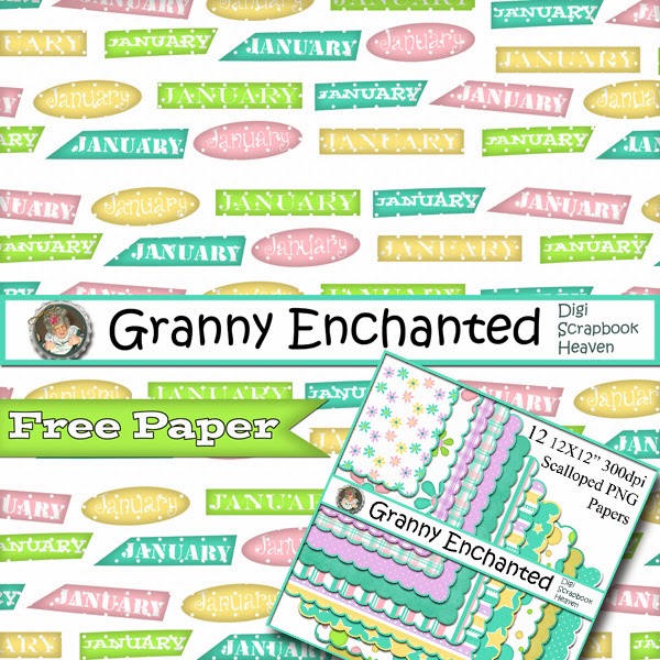 GRANNY ENCHANTED'S BLOG: Free Babbers Digital Scrapbook January Print Paper