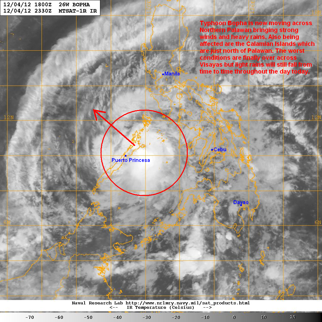 SA GITNA NG BAGYO: Typhoon Bopha (Bagyong Pablo) Update #20 [LANDFALL]