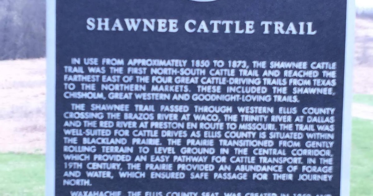 Blog for Ellis County Texas History: The Shawnee Cattle Trai through ...