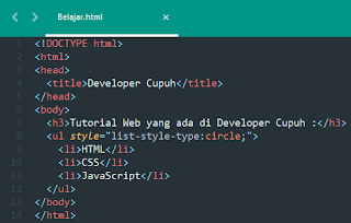 Jenis-Jenis List pada HTML - Developer Cupuh