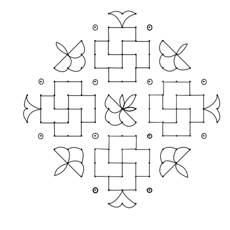 KOLAM AND RANGOLI COLLECTIONS: Deepam Kolam