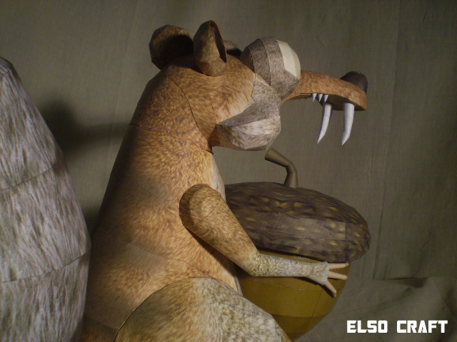 ELSO CRAFT: Scrat Papercraft (Ice Age)