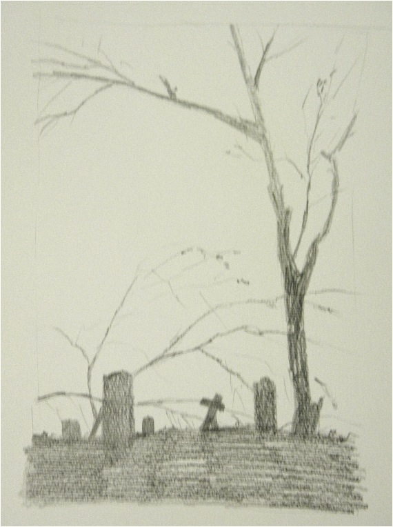 Bosbyshell Art Studio: Drawings of an old cemetery
