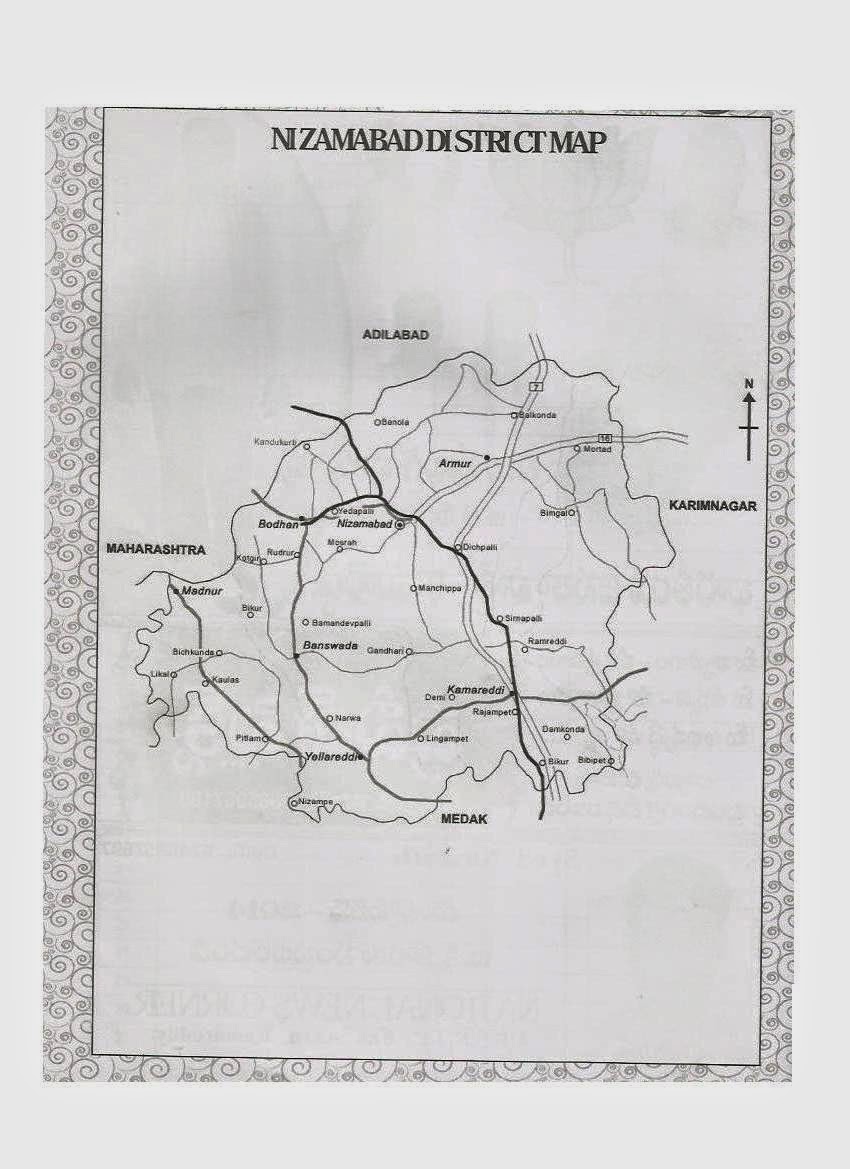 NIZAMABAD: NIZAMABAD DISTRICT MAP WITH MANDALS