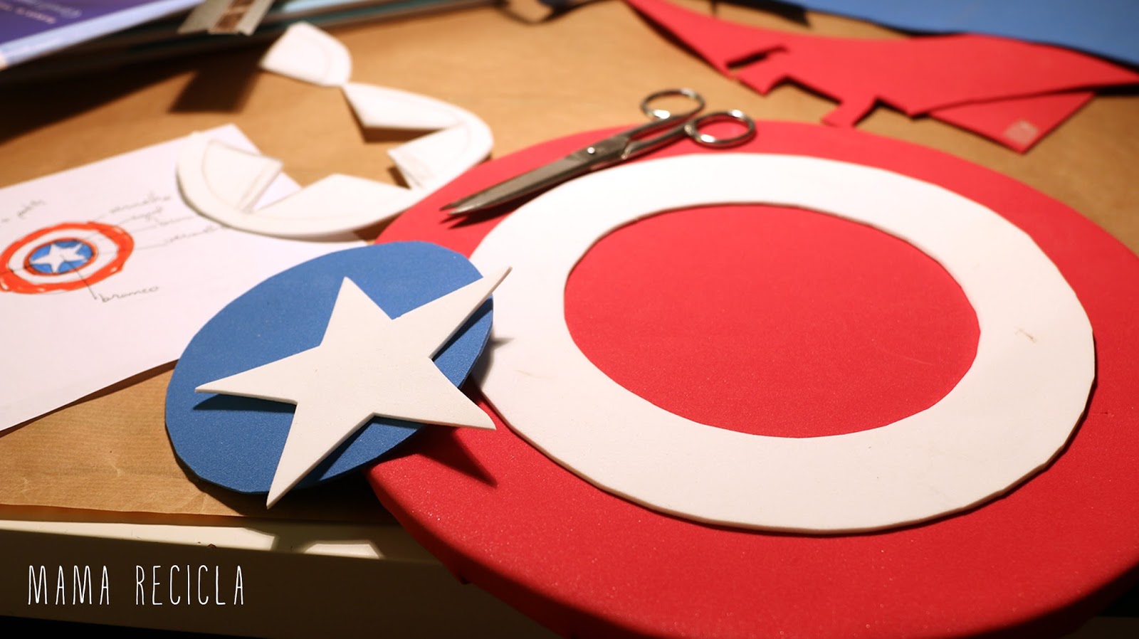 Mamà recicla: Escut del Capità Amèrica / Escudo del Capitán América ...