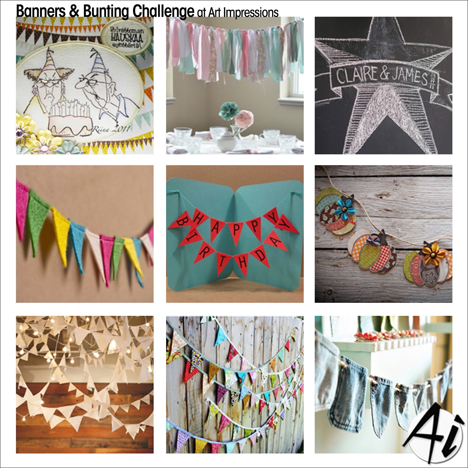 Art Impressions Blog: Challenge 82 - Banners & Bunting